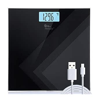 himaly Digital Body Weight Scale, USB Rechargeable Bathroom Scale with ...