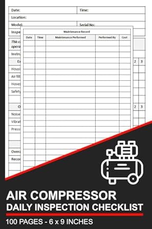 Air Compressor Daily Inspection Checklist: Air Compressor Pre-Use ...