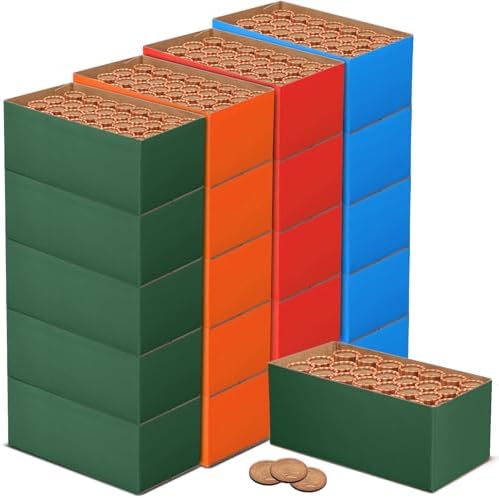 Amazon.com : Feifeiya 20 Pcs Coin Trays for Rolled Coins High Capacity ...