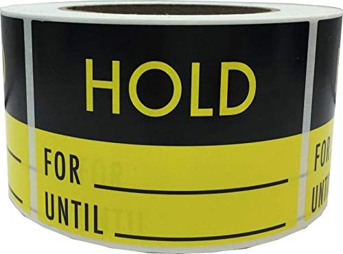 Amazon.com : QC Hold Stickers - 2 x 2 Inch Square Fluorescent Yellow ...
