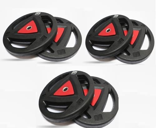 WATSON Home Gym Set, Set of 30Kg (5x6), Olympic Weight plates, Rubber ...