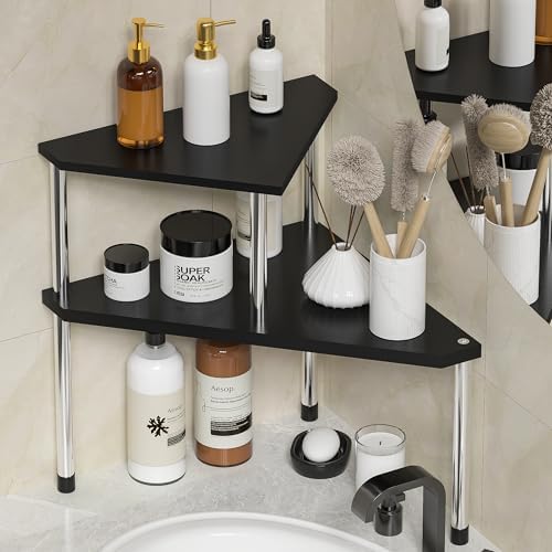 Amazon.com: mDesign Plastic/Steel Corner Stackable Rack, Storage ...