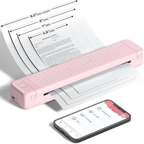 ASprink A4 Mobile Printer on the go, P831 Bluetooth, Small for US ...