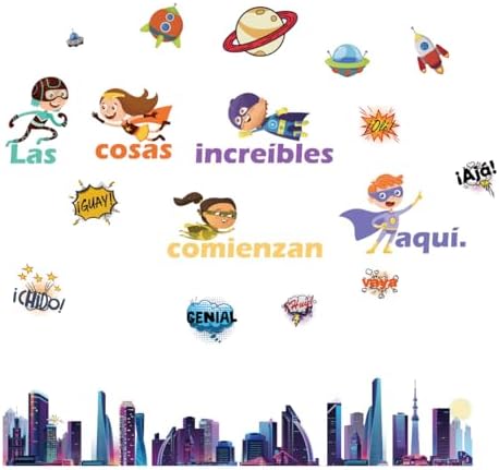 Amazon.com : Spanish Super Theme Hero Classroom Bulletin Board ...