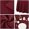 Amazon.com: Fani 8 Pack 90 Inch Round Burgundy Polyester Tablecloths ...