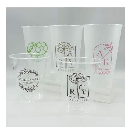 Amazon.com: Personalized Frosted Cups, Shatterproof Cups, Monogrammed ...