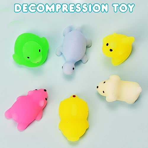 Mini Animal Squishy Pack – 50 Pieces Soft Fidget Toys Stress, Kids ...