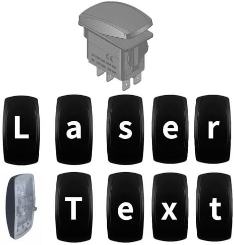 10 Pack Marine Rocker Switch Blank Cover, Custom Laser Etched Pattern ...