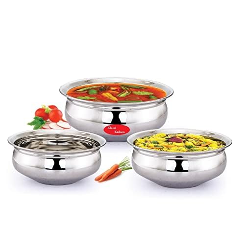 Buy KLASSI KICHEN Baby Stainless Steel Handi/Cook And Serveware ...