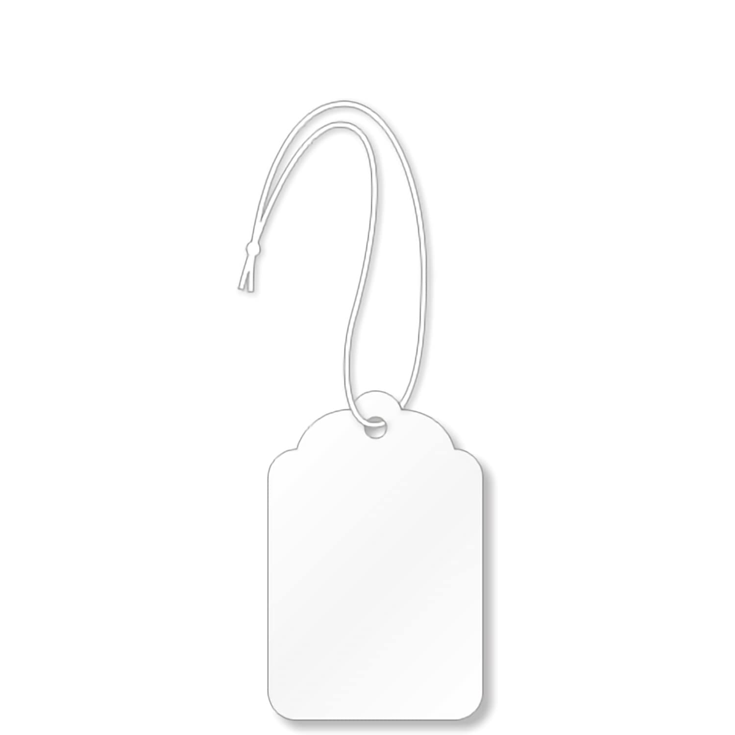 SmartSign White Merchandise Tags with Pre-Strung Loop Strings - Pack of ...