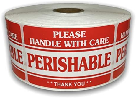 Amazon.com : 1000 2x3 Perishable Handle with Care Labels Shipping ...