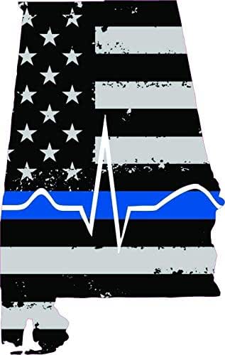 Amazon.com: Back The Blue decal - Thin Blue Line flag thin line EMS ...
