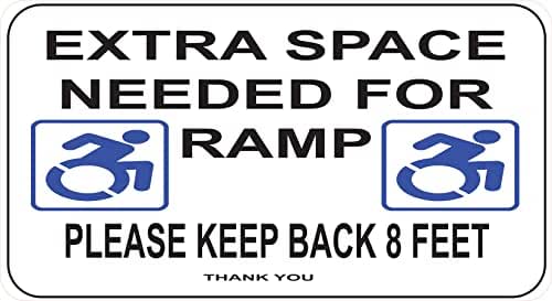 Amazon.com: Wheelchair Ramp EXTRA SPACE Vinyl Sticker Please do not ...