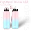 GOPPUS 1.2L/40oz Stainless Water Bottle with Straw Double Wall ...