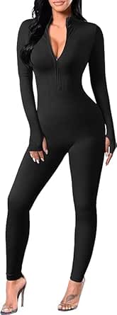 Yaaapiy Tuta intera da donna, aderente, lunga, per yoga, a maniche ...