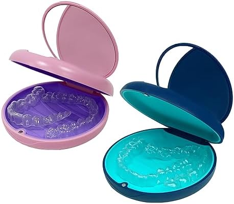 Amazon.com : 2 Pack Aligner Case with Mirror,Mirror Separate Design ...