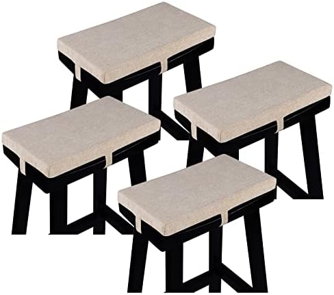 Amazon.com: baibu Set of 4 Rectangle Bench Stool Cushion, Non-Slip ...