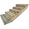 Arbor Garden Solutions decking step stringer kit, raised garden stairs ...