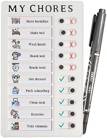 Visual Schedule For For Kids Multiple Kids ADHD Tools Checklist Board ...