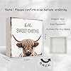 Amazon.com: Nrleey Highland Cow Bathroom Decor - Hello Sweet Cheeks ...