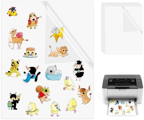 JIANTA 25 Feuilles Papier Autocollant Imprimante A4 Feuille ...