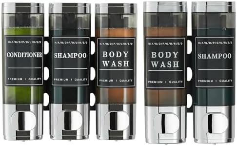 Amazon.com: Unisense Shower Soap Dispenser 3 Chamber No Drill and ...