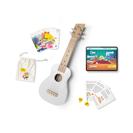 Loog Wood Soprano Ukulele for Kids & Beginners, App & Lessons, All Ages ...