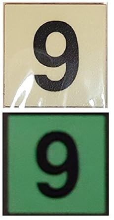Amazon.com: PHOTOLUMINESCENT DOOR IDENTIFICATION LETTER 9 (NINE) SIGN ...