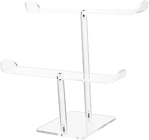 Amazon.com: MOBUTOFU Acrylic Headband Organizer Rack Double Layer ...