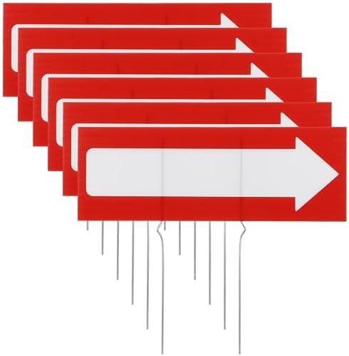 Amazon.com : Blank Arrow Signs with Stakes, Double-sided Black Arrow ...