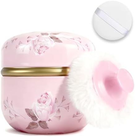 SHIMIDO Body Powder Puff and Container, 3.15