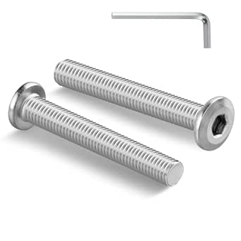 BNUOK M6-1.0 x 80mm Flat Head Hex Socket Cap Screws Bolts 20Pcs, M6 Bolt 304 Stainless Steel 18 ...