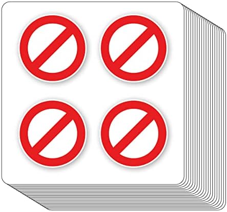 Amazon.com : Ban Stop Sign Stickers 1in for Scrapbooking, Arts, Craft ...