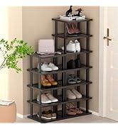 Amazon.com: AFOORD Vertical Shoe Rack-Tall Narrow Shoe Rack Organizer ...