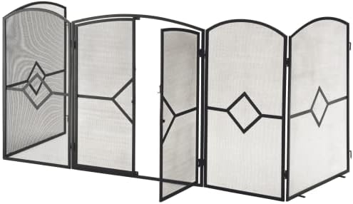 Crannog Large Heavy Duty Fire Guard Screen With Front Door, Surrounds ...