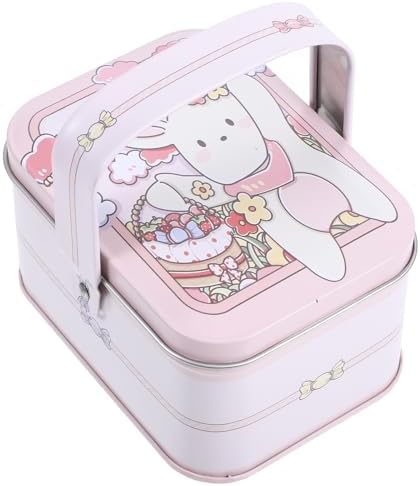 Amazon.com: ABOOFAN Cookie Tin Cute Bunny Candy Tin Container Empty ...