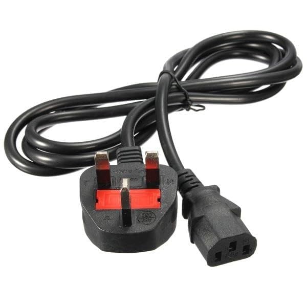 Buy QBM 1.8M Standard UK Power Cable Cord for Desktop PC with Fuse, 3 ...