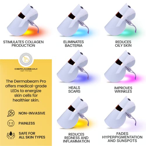 Dermabeam Pro Is LED Light Therapy Mask (115 LEDS, 7 Colors, Cordless ...