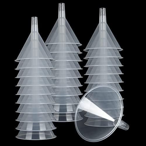 Amazon.com: 30Pcs Plastic Funnels Set, 4.8 Inch Wide Mouth Clear ...