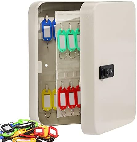 Hausen Wall Mounted 48 Key Electric Metal Combination Lock Cabinet Safe ...