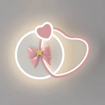 ZLKJHSHOP Heart -Shaped Bedside Wall Lamp, Ultra -Thin Metal Sconce ...