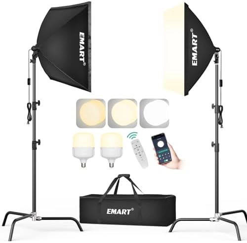 Amazon.com : EMART Softbox Photography Lighting Kit, 20"x28" Soft Box ...