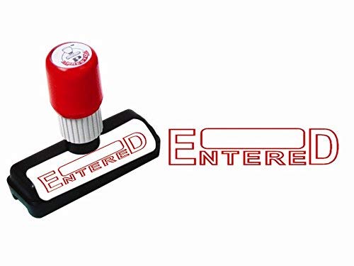 Self Ink"Entered" Rubber Stamp : Size : 48x9 mm by ELEGANZA : Amazon.in ...