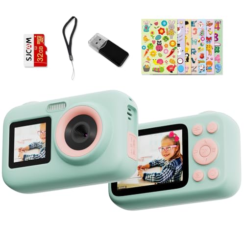 Amazon.com: SJCAM Upgrade Kids Camera Dual Screen, Christmas Birthday ...