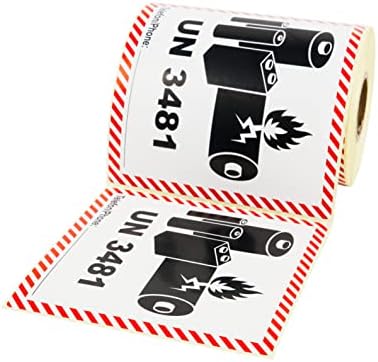 MD Labels 500 Transport Labels UN 3091 for Lithium Metal Batteries ...