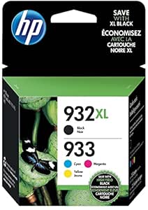 HP 932XL/933 High Yield Black and Standard C/M/Y Color Ink Cartridges ...