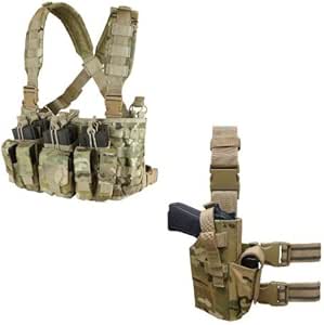 Condor Recon Chest Rig & Tactical Leg Holster (Multicam), Gun Holsters ...