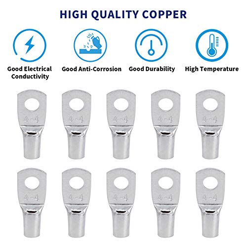 Snapklik.com : Tinned Copper AWG14-12#8Stud Battery Cable Lugs,Heavy ...