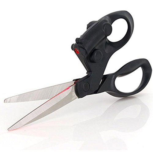 Stainless Steel Red Laser Pointer Guided Scissors Cutter Straight Fast ...