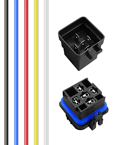 Snapklik.com : 2 Pcs 5 Pin Trim And Tilt Relay Plug Socket 12V 80-amp P ...